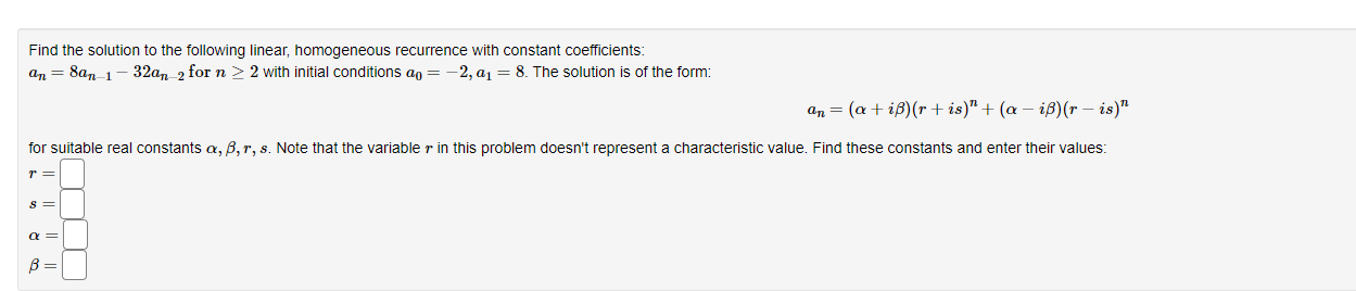 Solved Find The Solution To The Following Linear