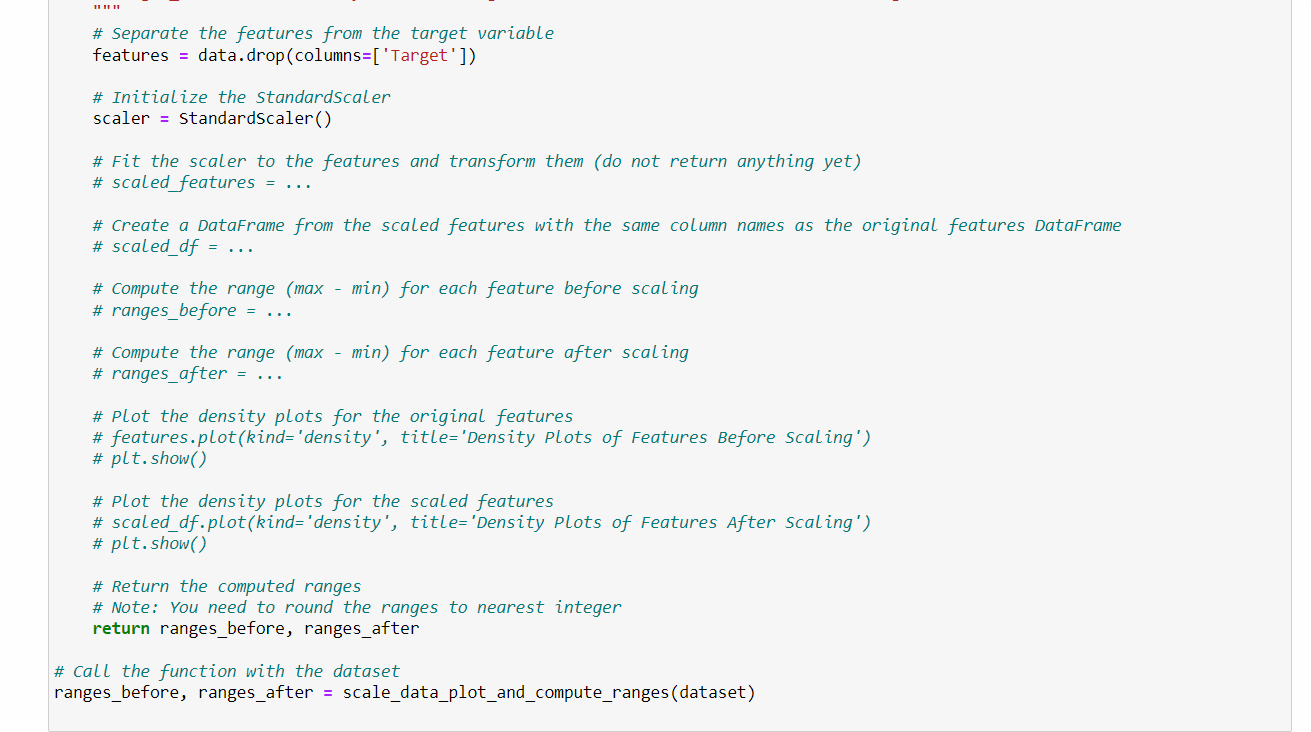 Solved 2.3 Effects of Scaling on Data Feature scaling is a | Chegg.com