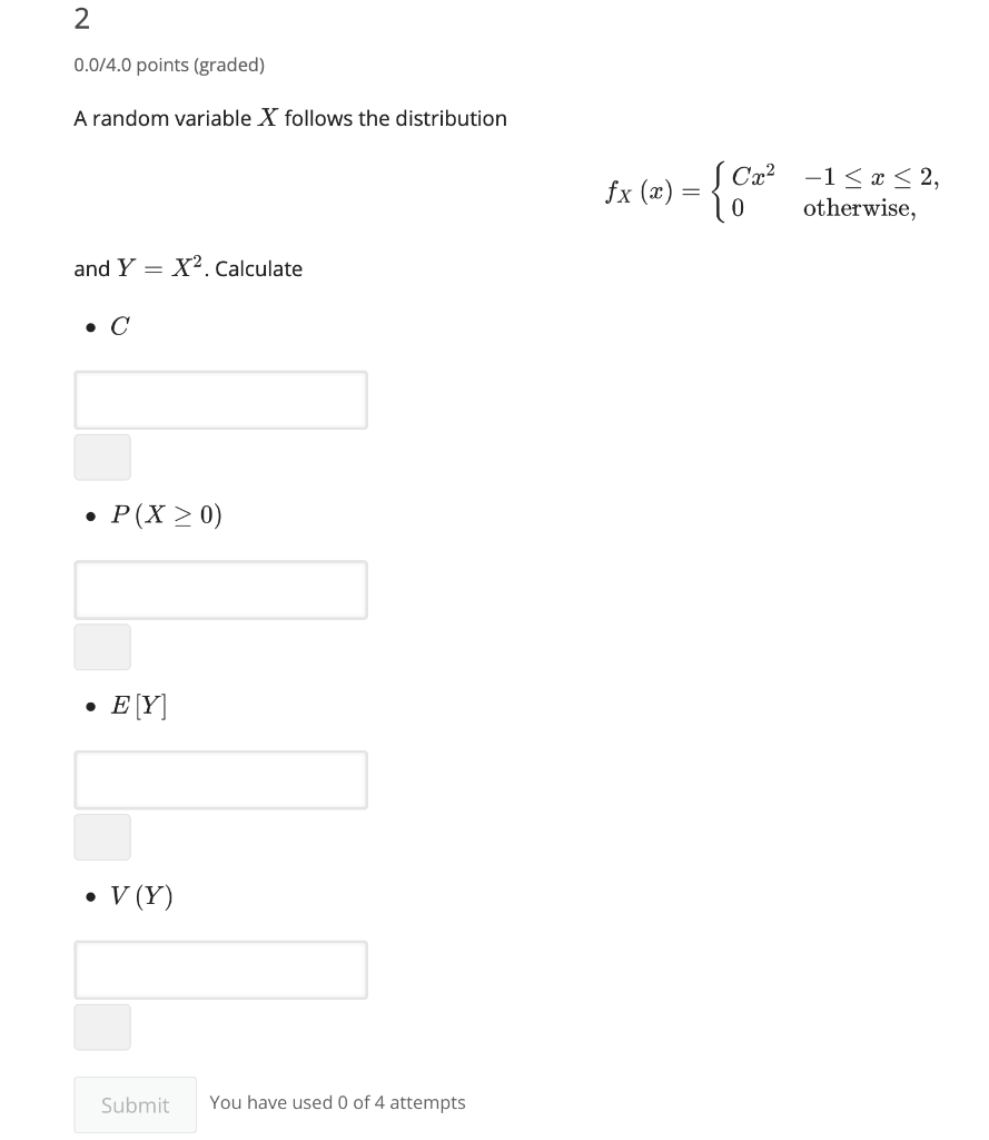 Solved A random variable X follows the distribution | Chegg.com