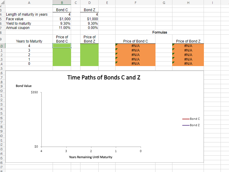 Excel Online Structured Activity: Bond valuation | Chegg.com