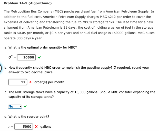Solved Problem 14-5 (Algorithmic) The Metropolitan Bus | Chegg.com