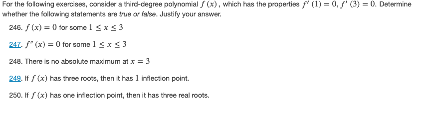 Solved For the following exercises, consider a third-degree | Chegg.com