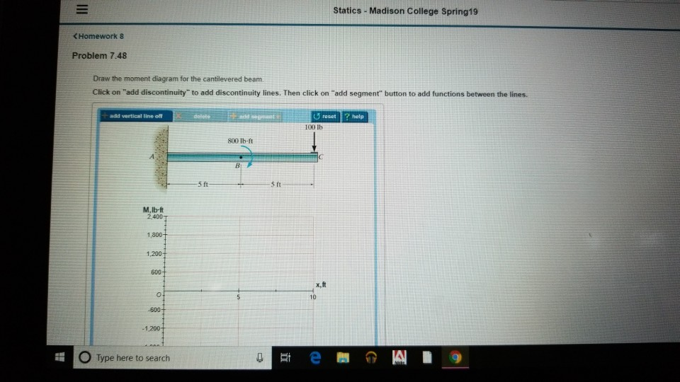 Solved Statics - Madison College Spring19 Homework 8 Problem | Chegg.com