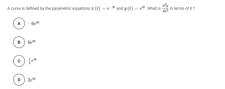 Solved A curve is defined by the parametric equations x (t) | Chegg.com