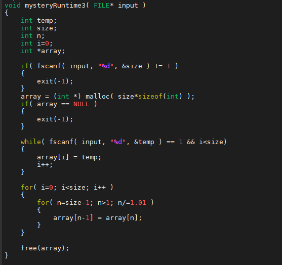 Solved what is the Big O Notation for this Code in C | Chegg.com
