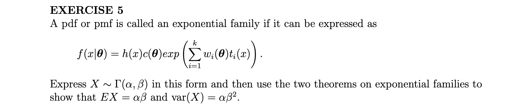 Solved EXERCISE 5A pdf or pmf is called an exponential | Chegg.com