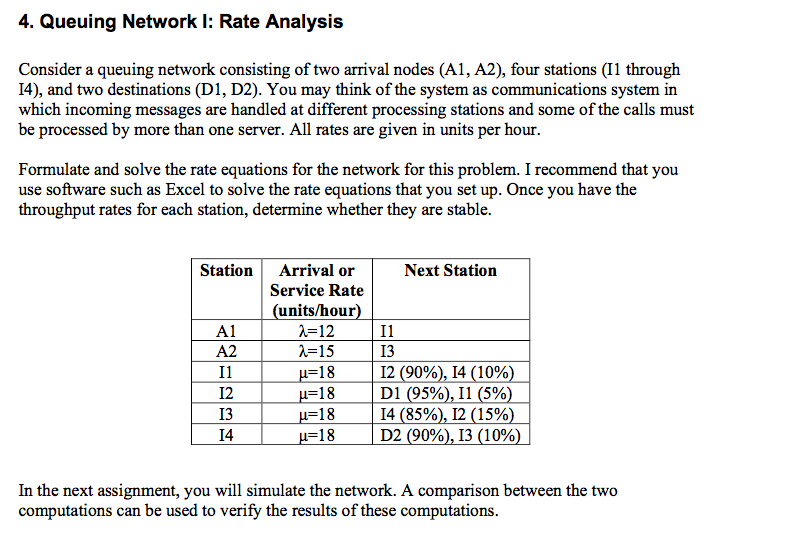 4. Queuing Network I: Rate Analysis Consider a | Chegg.com 4. Queuing Network I: Rate Analysis Consider a | Chegg.com