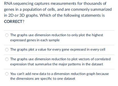 Solved RNA sequencing captures measurements for thousands of | Chegg.com
