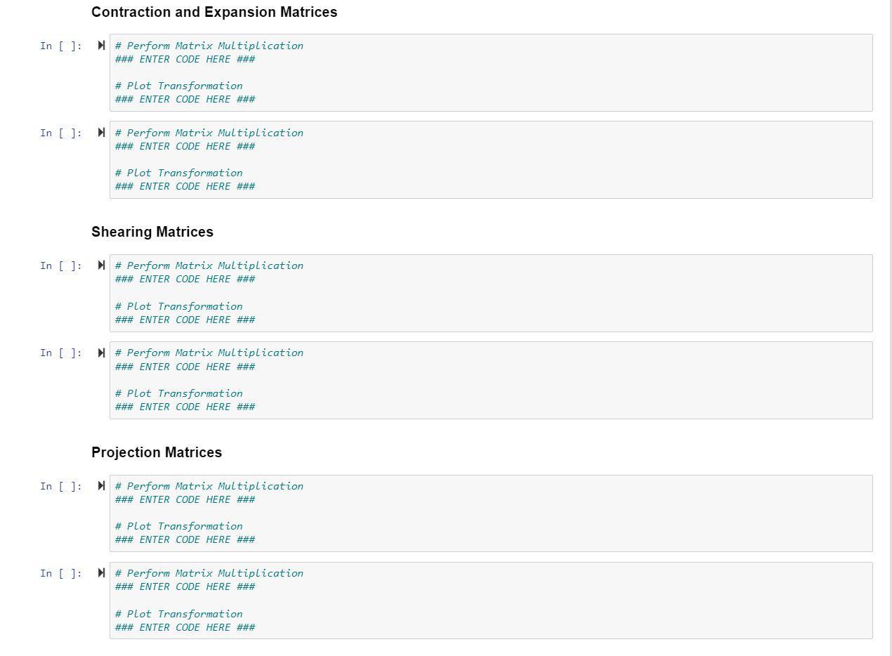 Perform Linear Transformations and Plot Results In | Chegg.com