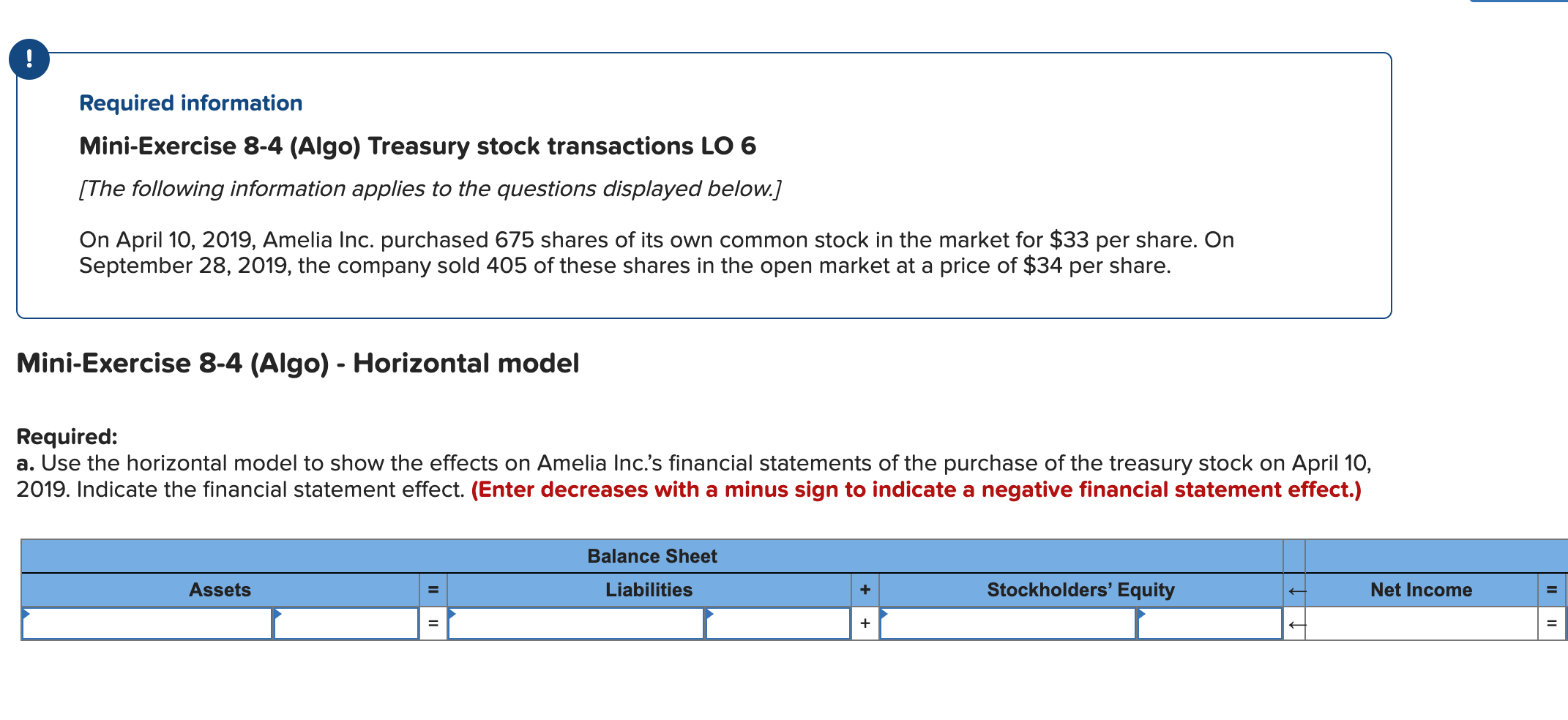Solved Required information Mini-Exercise 8-4 (Algo) | Chegg.com