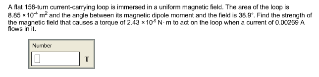Solved A flat 156-turn current-carrying loop is immersed in | Chegg.com
