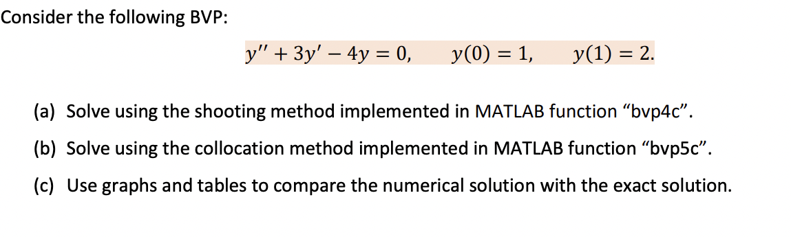 Solved Consider the following BVP: | Chegg.com