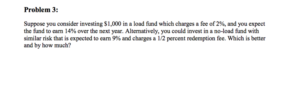 Solved Problem 3: Suppose you consider investing $1,000 in a | Chegg.com Solved Problem 3: Suppose you consider investing $1,000 in a | Chegg.com