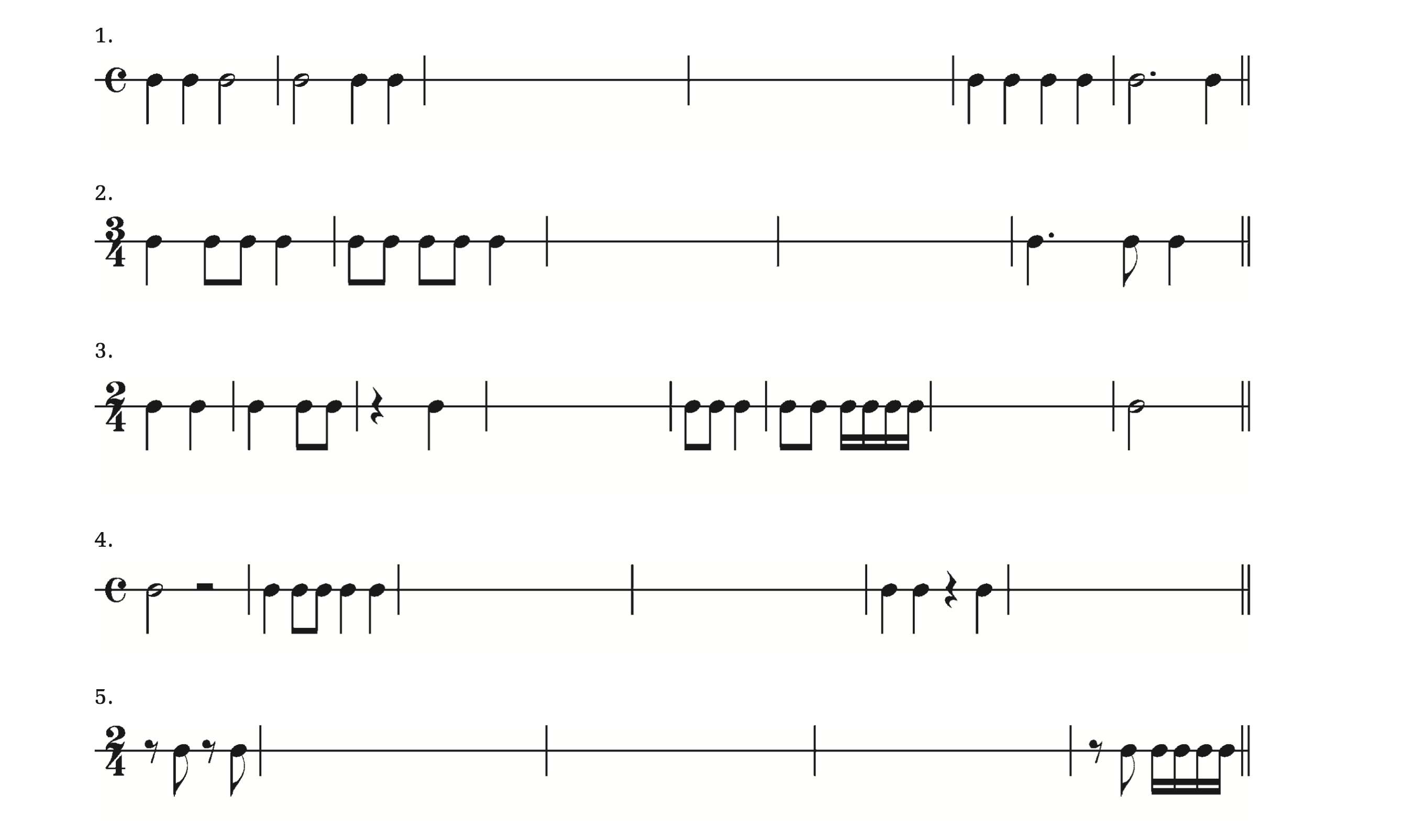 Compose rhythms to fill measures that are left blank. | Chegg.com