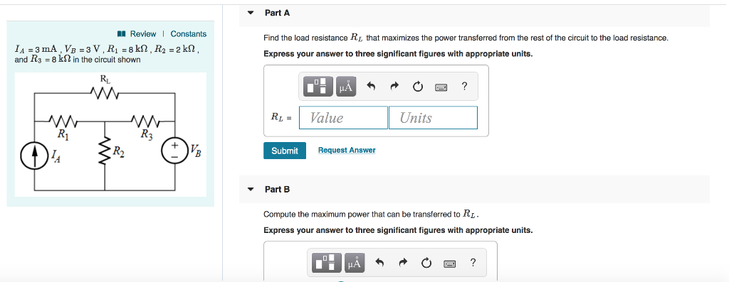 Solved Part A: Find the load resistance RL that maximizes | Chegg.com