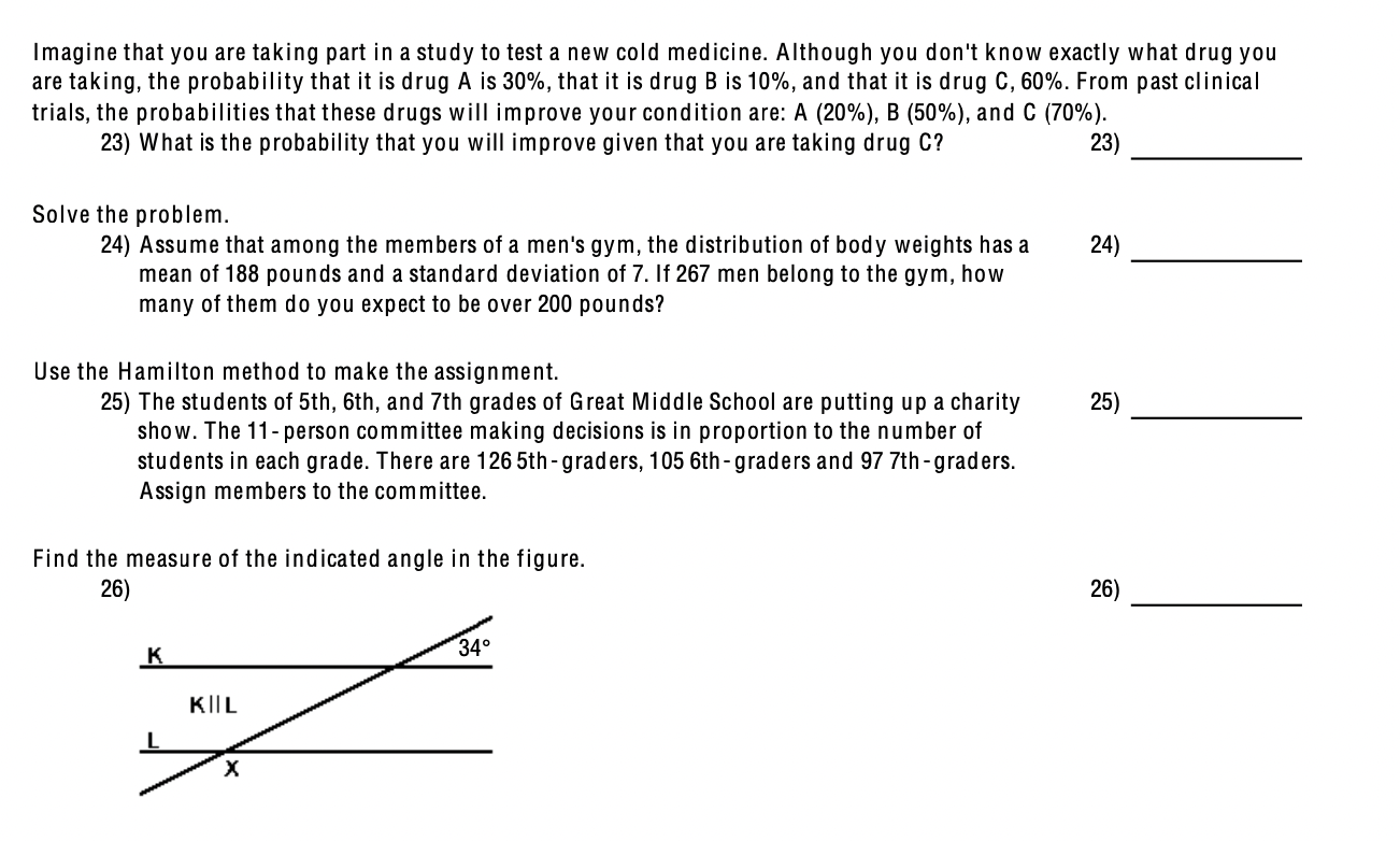 Solved Imagine that you are taking part in a study to test a | Chegg.com