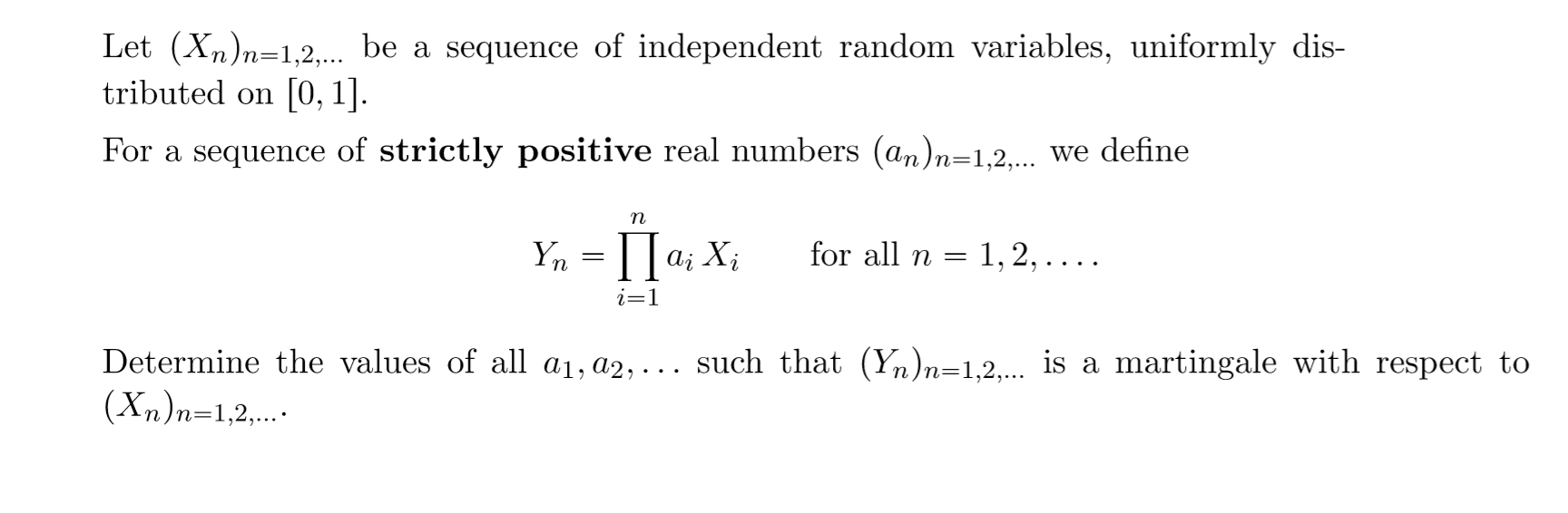 Solved Let (Xn)n=1,2,... be a sequence of independent random | Chegg.com