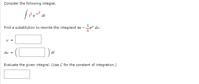 Solved Consider the following integral. dt Find a | Chegg.com