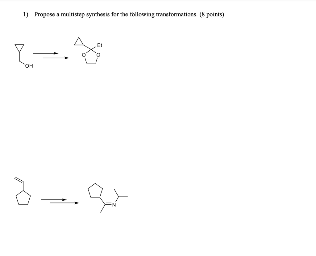 Solved 1) Propose a multistep synthesis for the following | Chegg.com