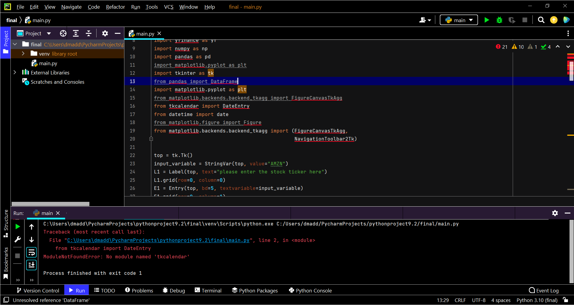 Solved please help im not sure what is wrong with my code im | Chegg.com