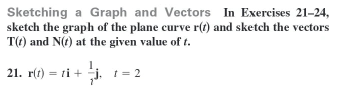Solved Sketching a Graph and Vectors In Exercises 21-24, | Chegg.com