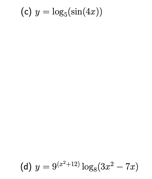 Solved 9. Find the derivative: (a) y = log4 x (b) y = 62 | Chegg.com