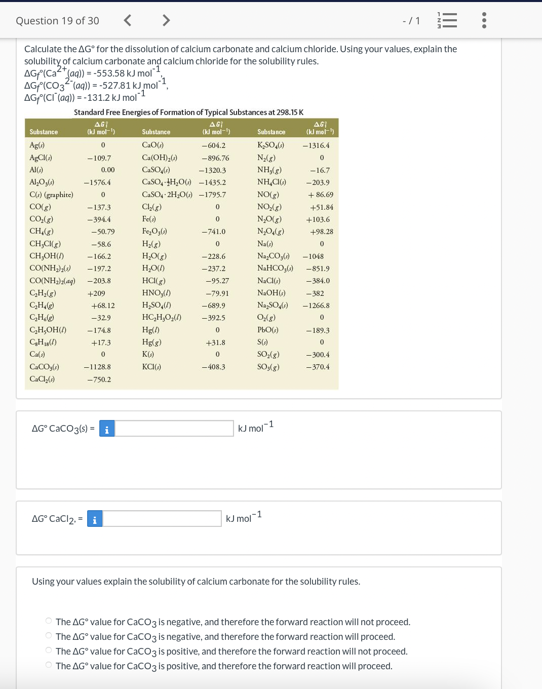 Solved Calculate the \\( \\Delta \\mathrm{G}^{\\circ} \\) | Chegg.com