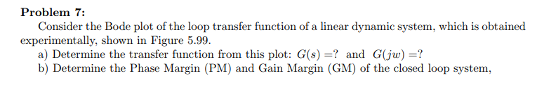 Solved Problem 7: Consider the Bode plot of the loop | Chegg.com