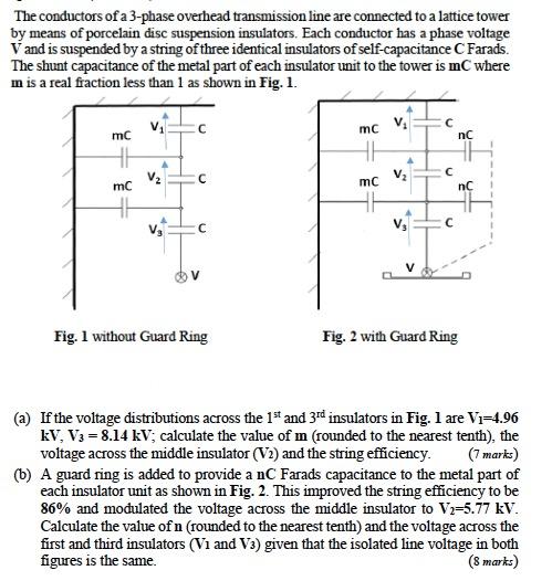 Solved The conductors of a 3-phase overhead transmission | Chegg.com