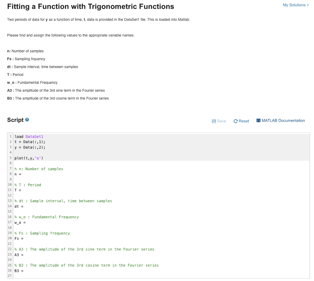 Fitting a Function with Trigonometric Functions Two | Chegg.com