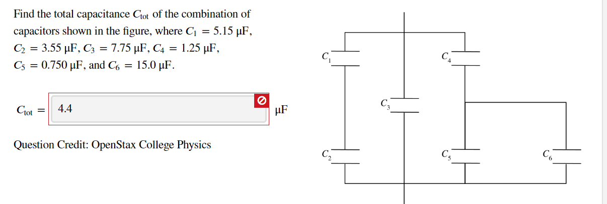 Solved Find the total capacitance Ctot of the combination of | Chegg.com
