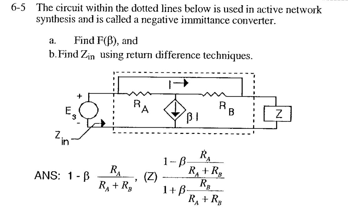 Solved 6-5 The circuit within the dotted lines below is used | Chegg.com