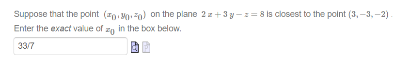 Solved Suppose that the point (x0,y0,z0) on the plane | Chegg.com
