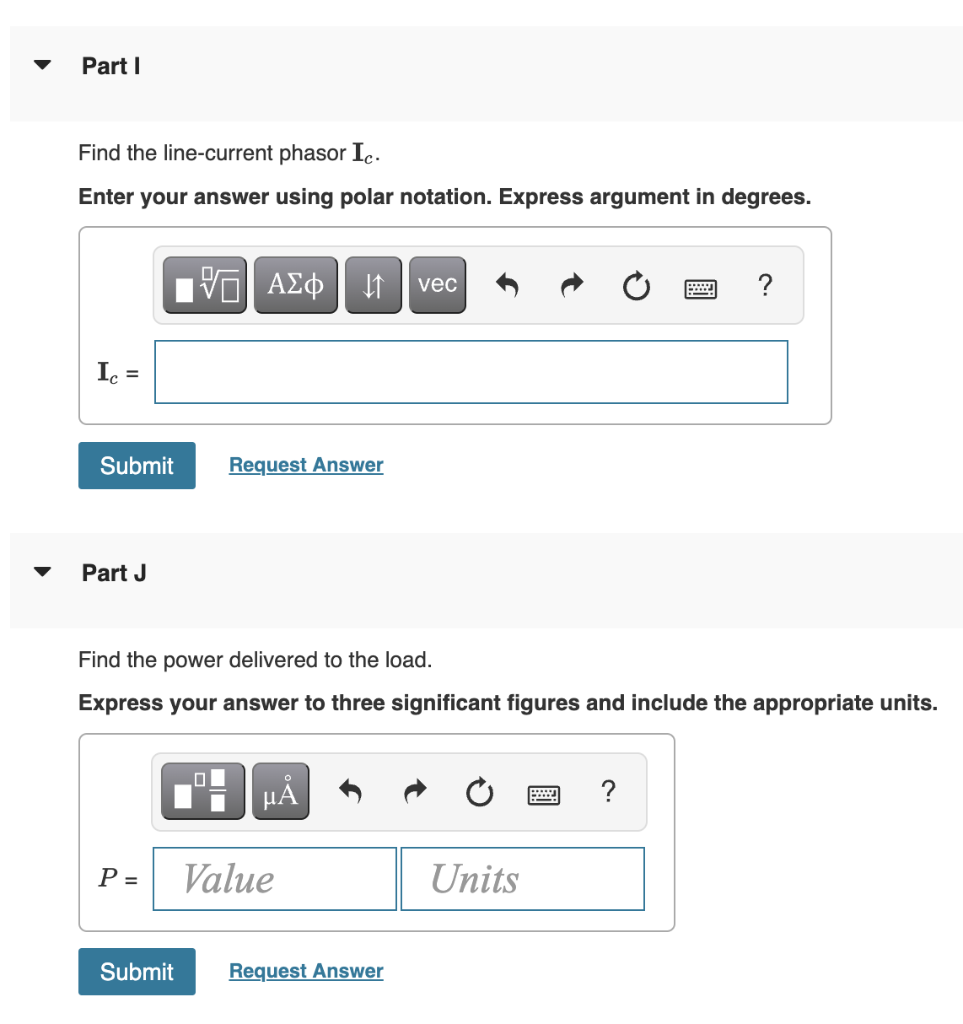 Solved Find the line-current phasor Ia. Enter your answer | Chegg.com