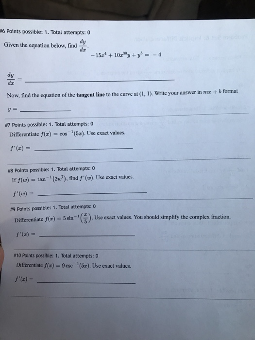 Solved #6 Points possible: 1 . Total attempts: 0 Given the | Chegg.com