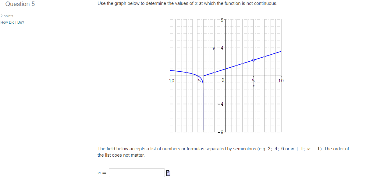 Solved - Question 5 Use the graph below to determine the | Chegg.com