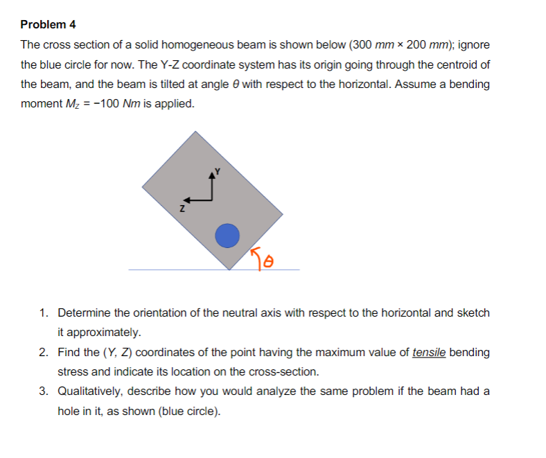 Solved Problem 4 The cross section of a solid homogeneous | Chegg.com