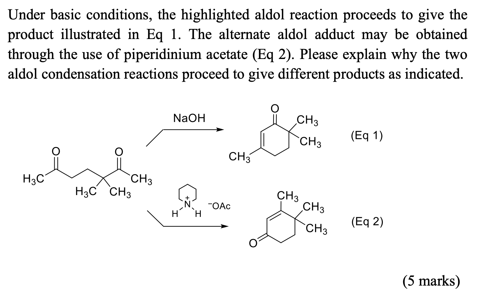 Solved Under basic conditions, the highlighted aldol | Chegg.com