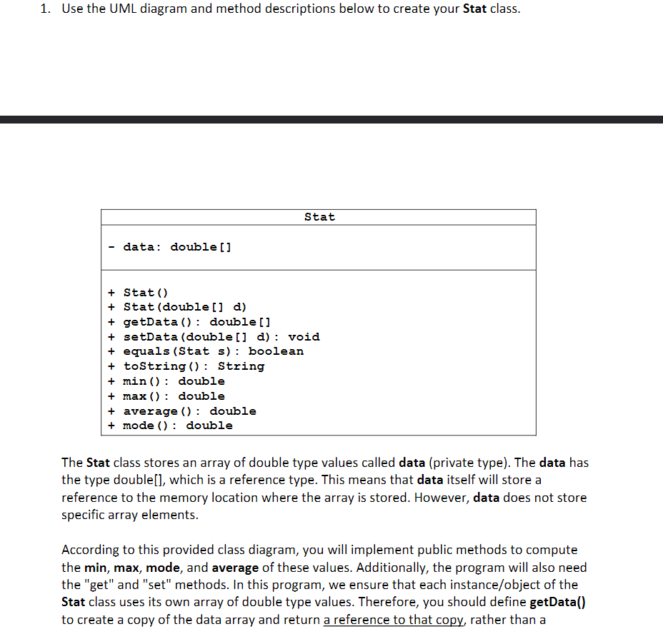 Solved In this lab, we will create our own class, namely | Chegg.com