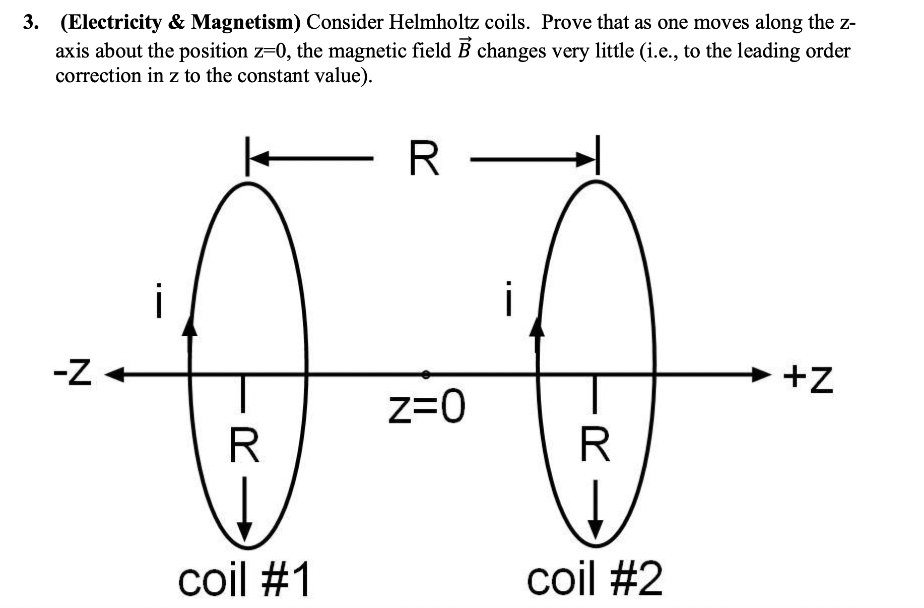Solved (Electricity \\& Magnetism) Consider Helmholtz coils. | Chegg.com