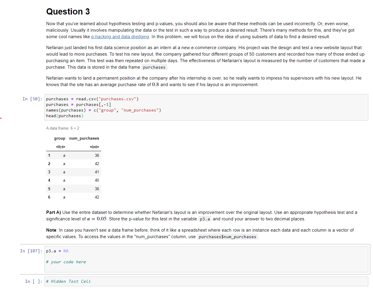 Question 3 Now that you've learned about hypothesis | Chegg.com
