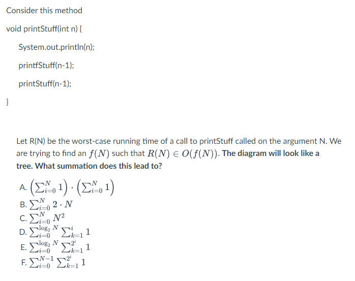 Solved int N = a.length; for (int i=0; i