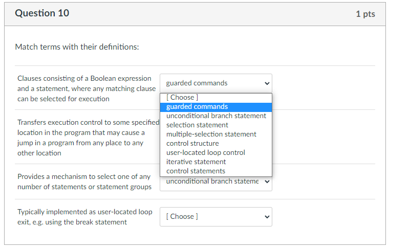 Solved Match terms with their definitions: Clauses | Chegg.com