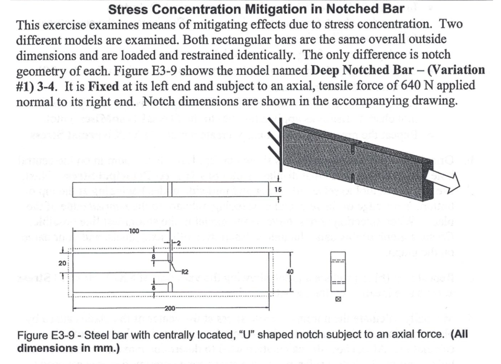 Stress Concentration Mitigation in Notched Bar This | Chegg.com