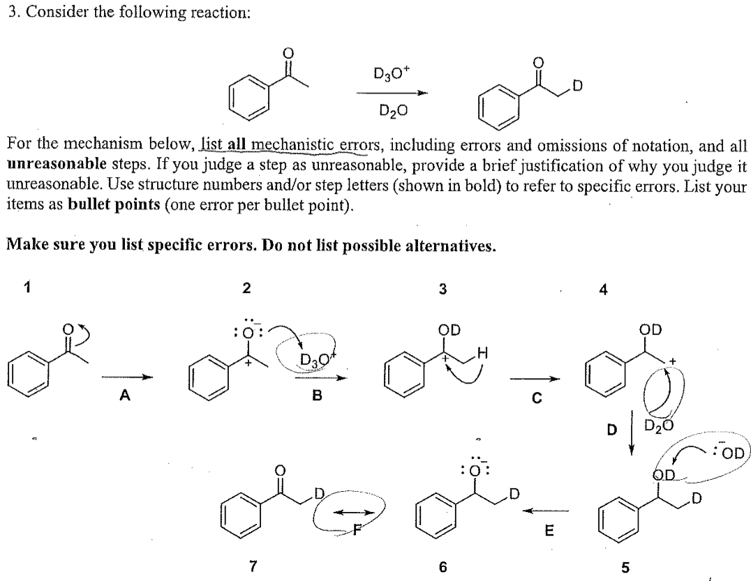Solved 3. Consider the following reaction: D2O D3O+ For the | Chegg.com