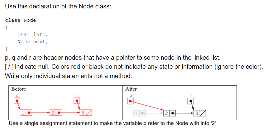 Solved Use this declaration of the Node class: class Node { | Chegg.com
