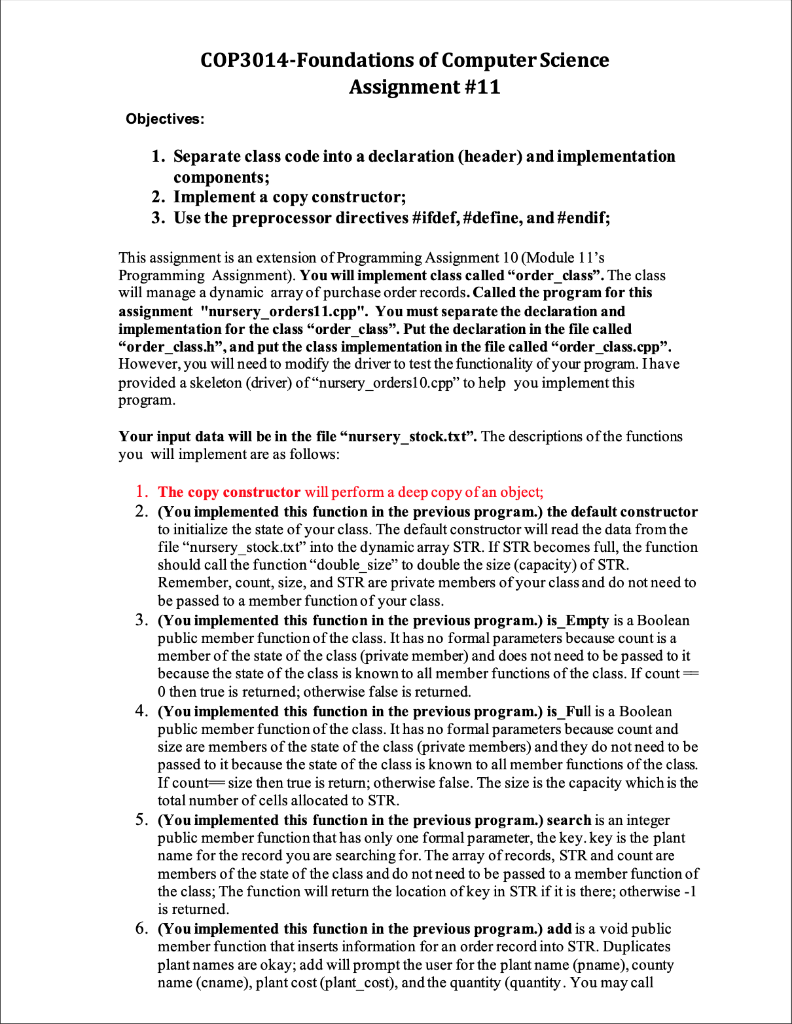 COP3014-Foundations of Computer Science Assignment | Chegg.com