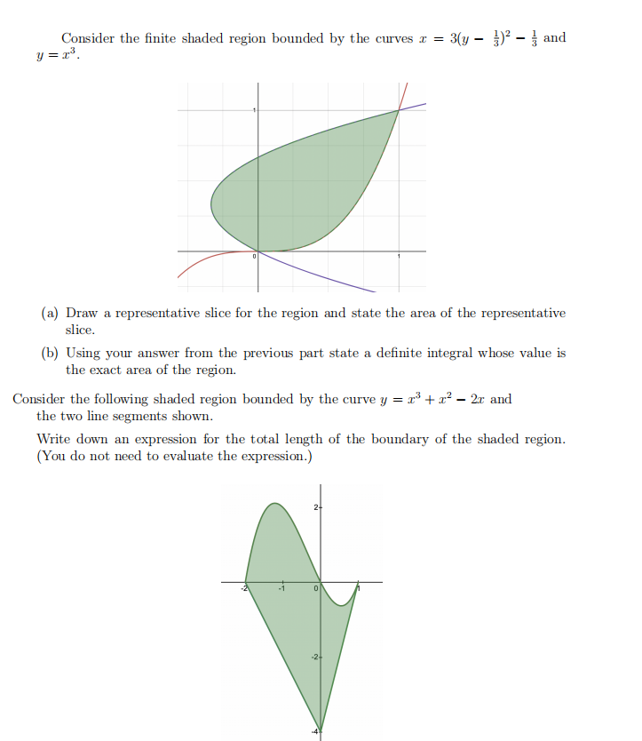 Solved Consider The Finite Shaded Region Bounded By The