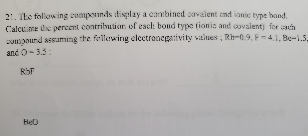 Solved 21. The following compounds display a combined | Chegg.com