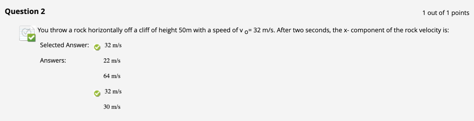 Solved You throw a rock horizontally off a cliff of height | Chegg.com
